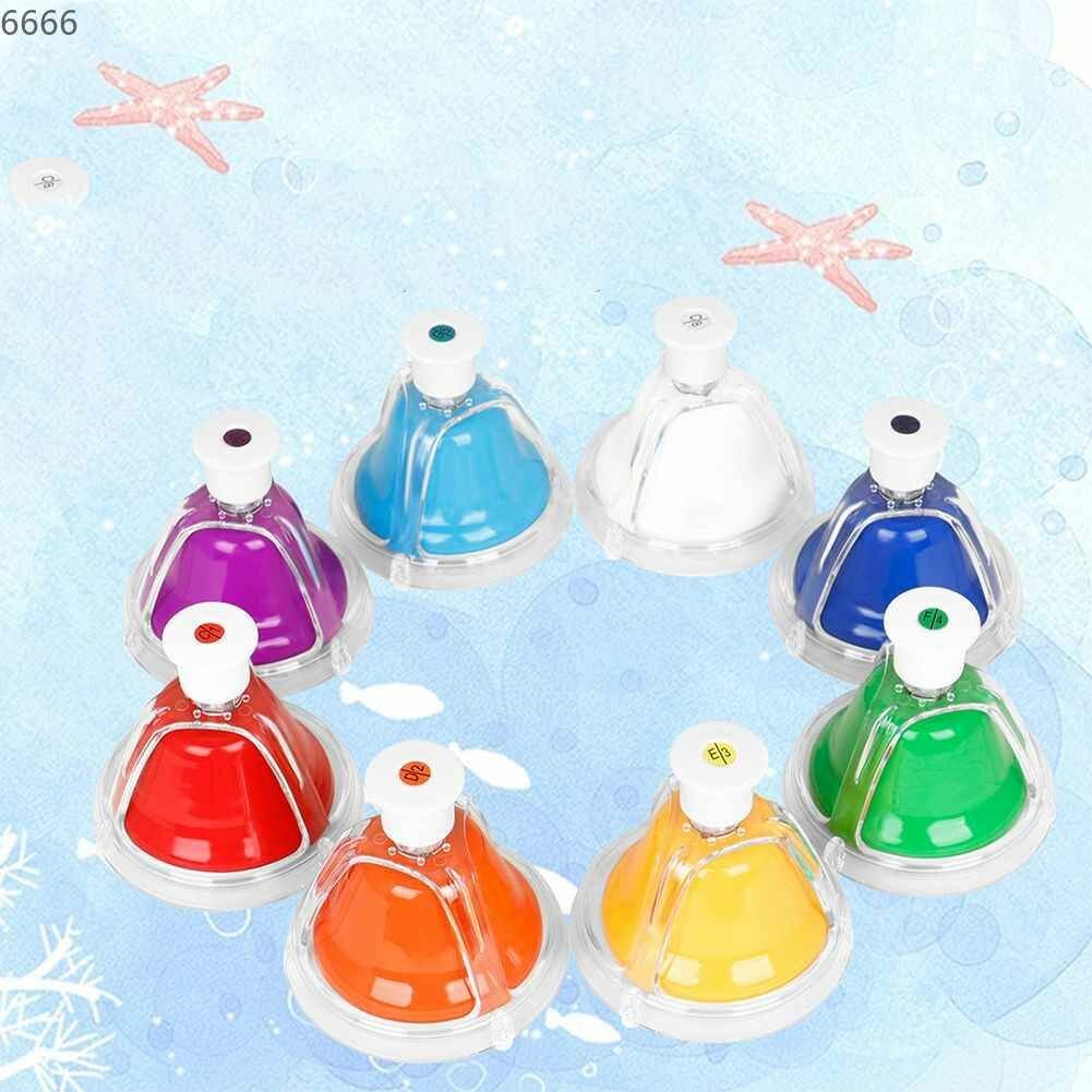 Цветные диатонические колокольчики на 8 нот, музыкальные колокольчики, ударные инструменты для детей