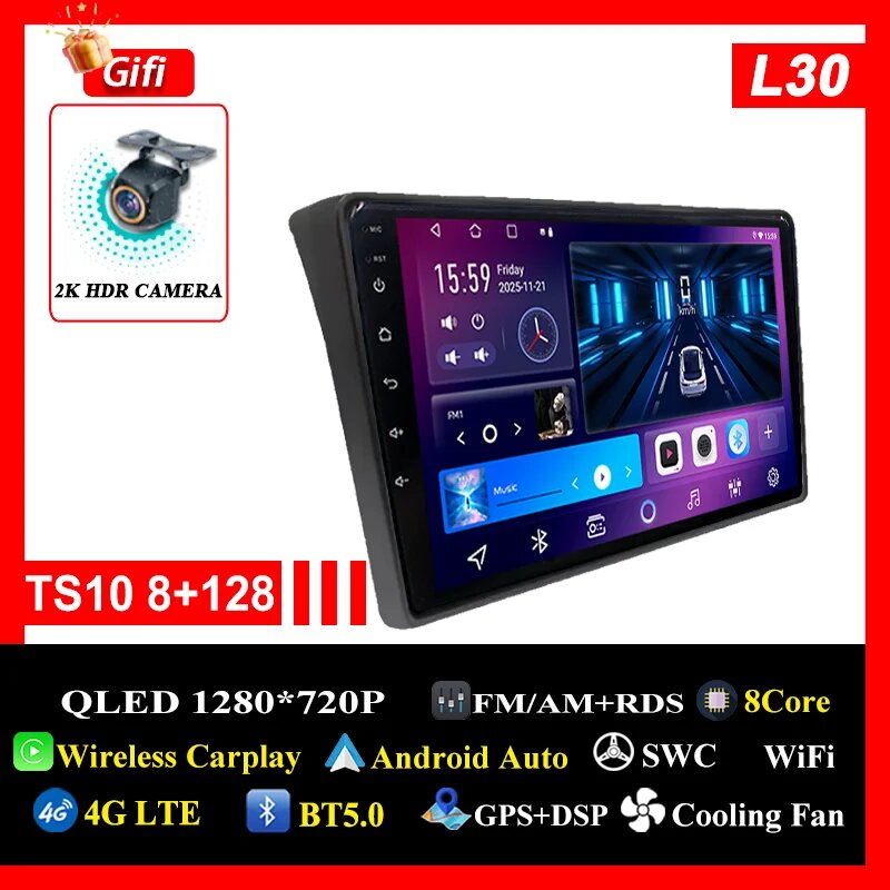 Мультимедийный автомобильный плеер Android 16 для Fiat Ducato, Peugeot Boxer, Citroen Jumper 2 (2006-2022), автомагнитола, навигация GPS, стерео, DVD 8-128G CAM