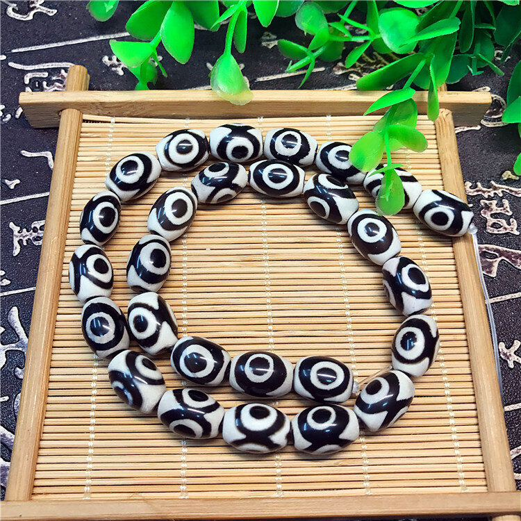 Прямые продажи с фабрики бусин Dzi, агатовые бусины Dzi, черно-белые бусины с тремя глазами, DIY буддийские бусины, аксессуары для бодхи, браслеты, ожерелья