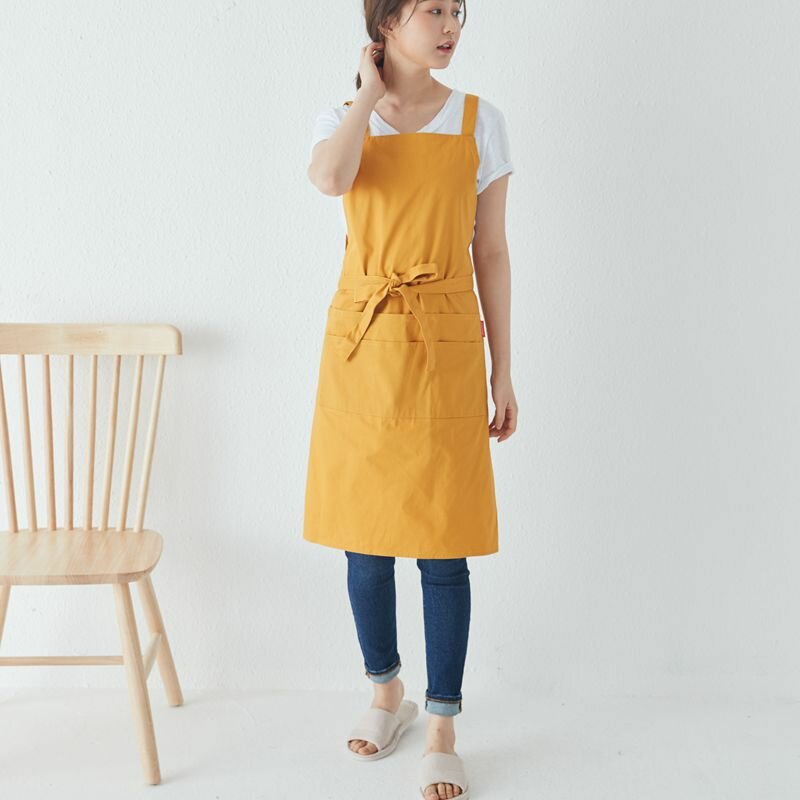 Фартук H-типа, полностью из чистого хлопка, японский стиль, внешняя торговля, Корея, Япония, фартук для дома, прямые продажи от фабрики, в наличии, обработка