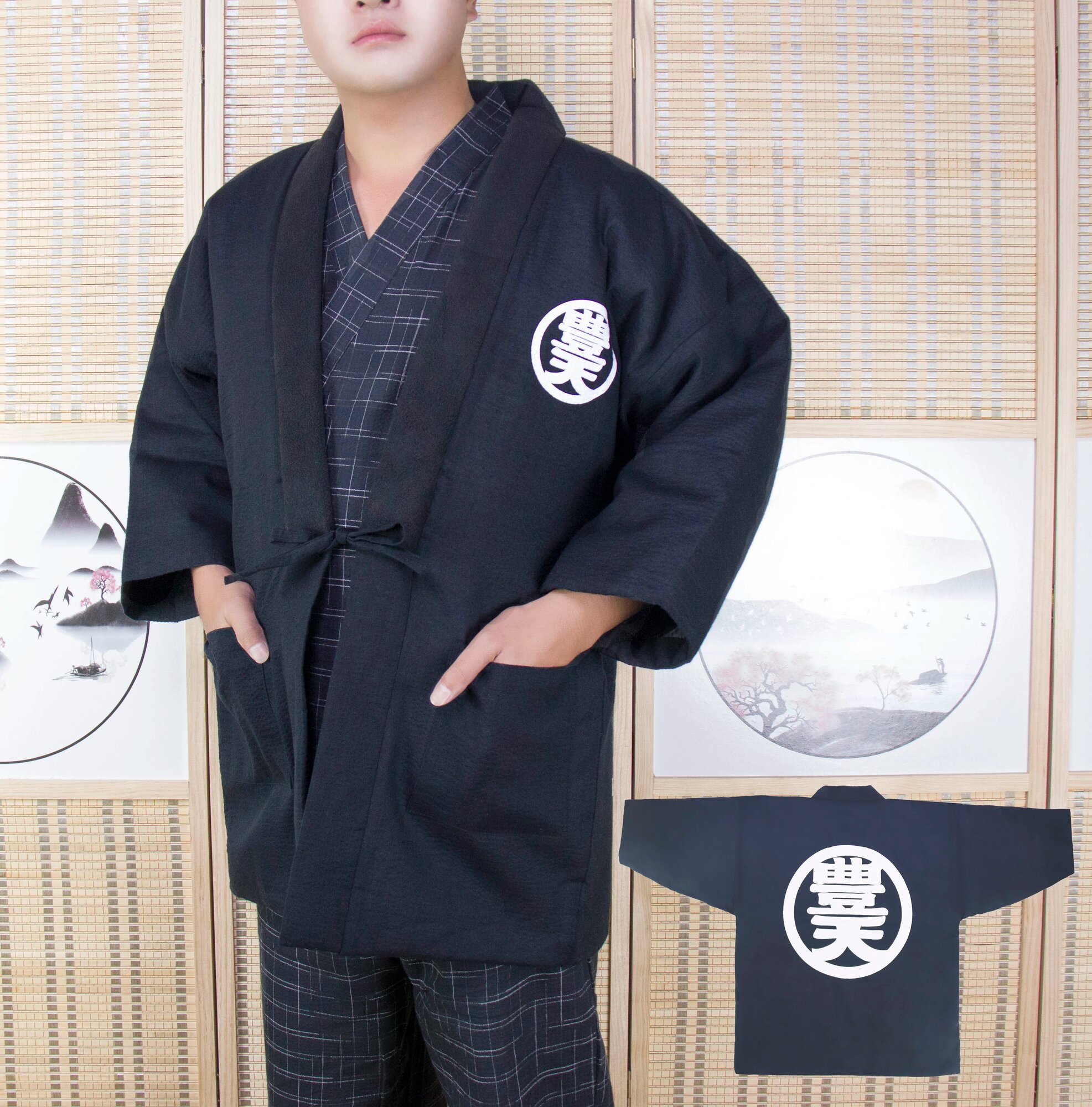 Мужская зимняя хлопковая куртка Hanten Черный, 15