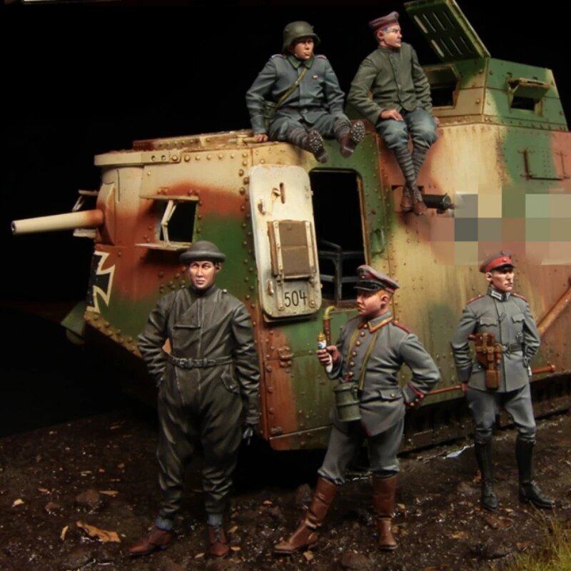 Масштаб 1/35, наборы моделей из смолы, макет сцены, миниатюры для хобби Второй мировой войны, армейские доспехи, 5, фигурки в разобранном виде, неокрашенные наборы Gk 540