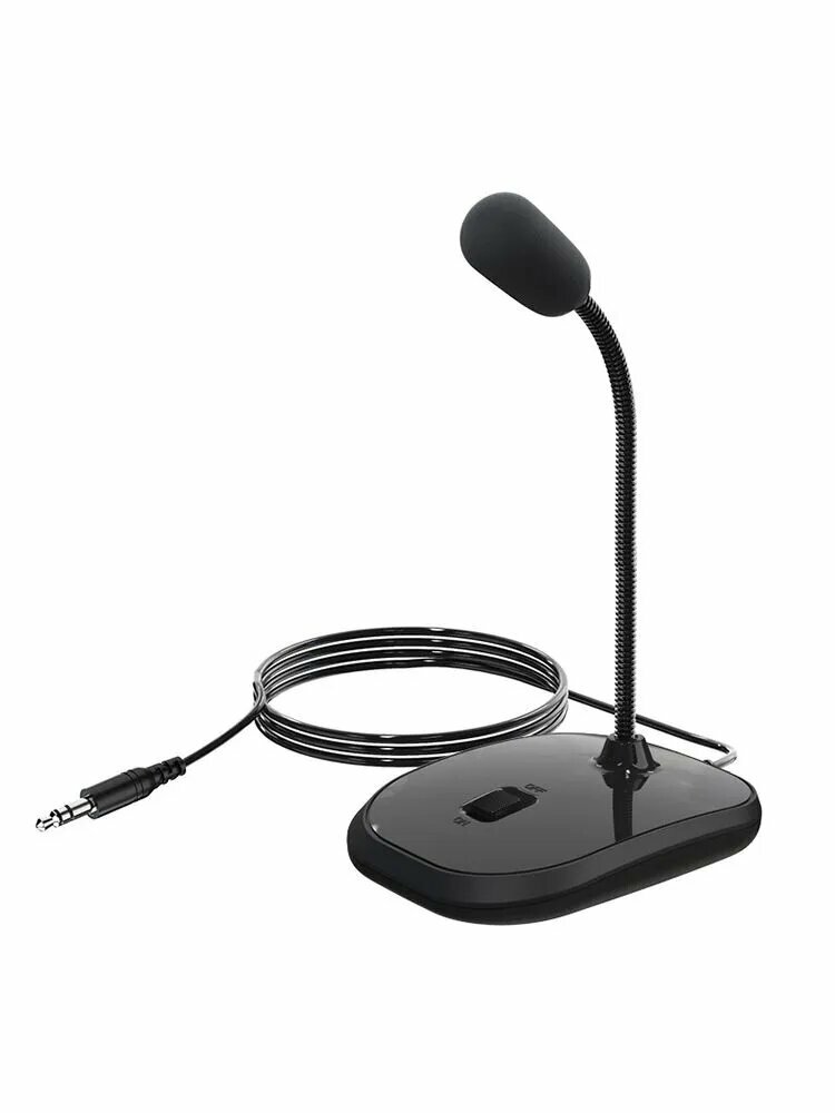 Микрофон игровой (для стриминга) Kомпьютерный микрофон разъем 3,5 мм, черный