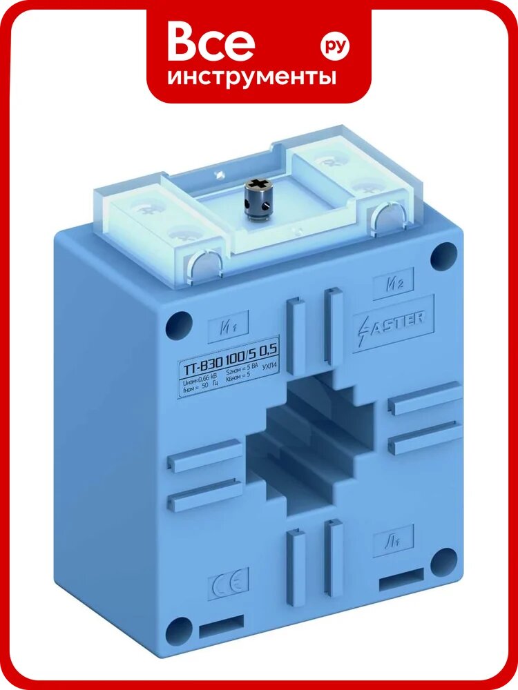 Трансформатор тока ASTER ТТ-В30 100/5 0,5, шинный, tt-30-100