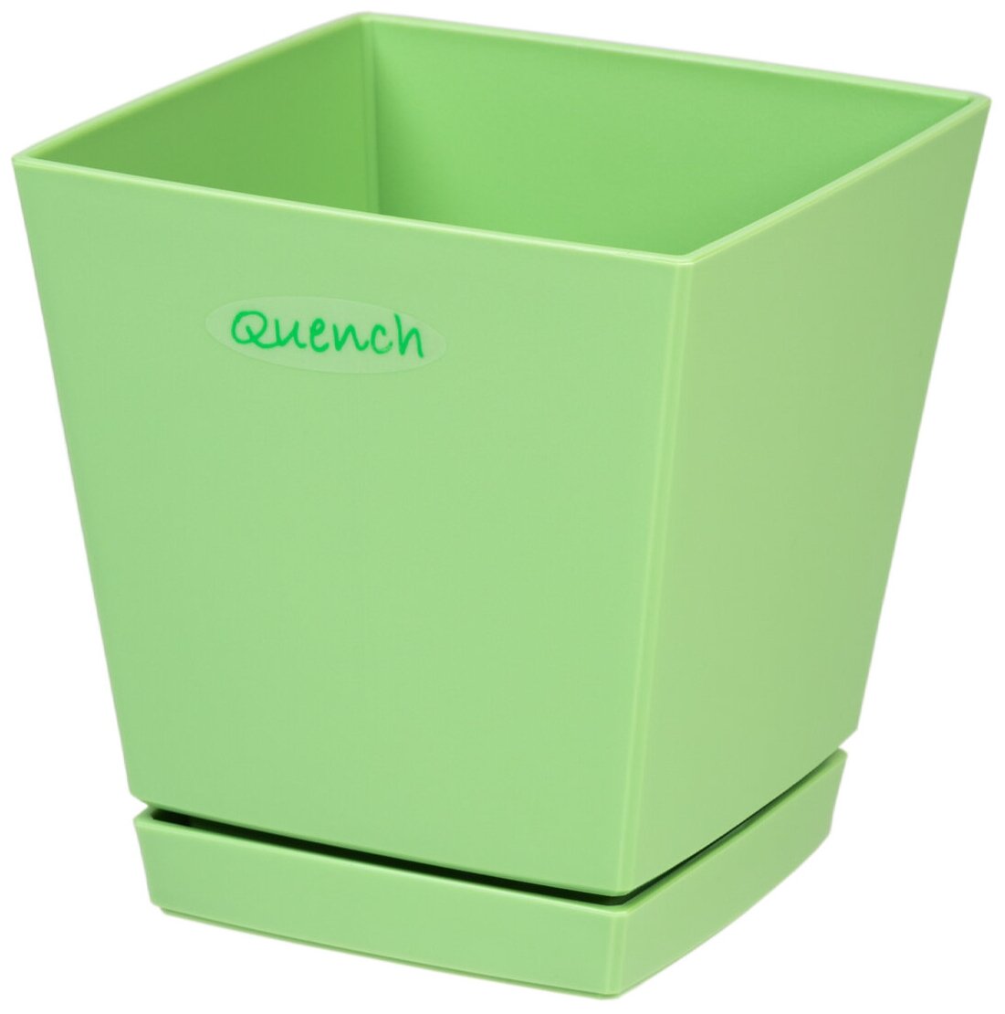 Горшок для цветов / Вазон на поддоне квадратный 1,7 л, 14,3*14,3*15,1 см Yamato