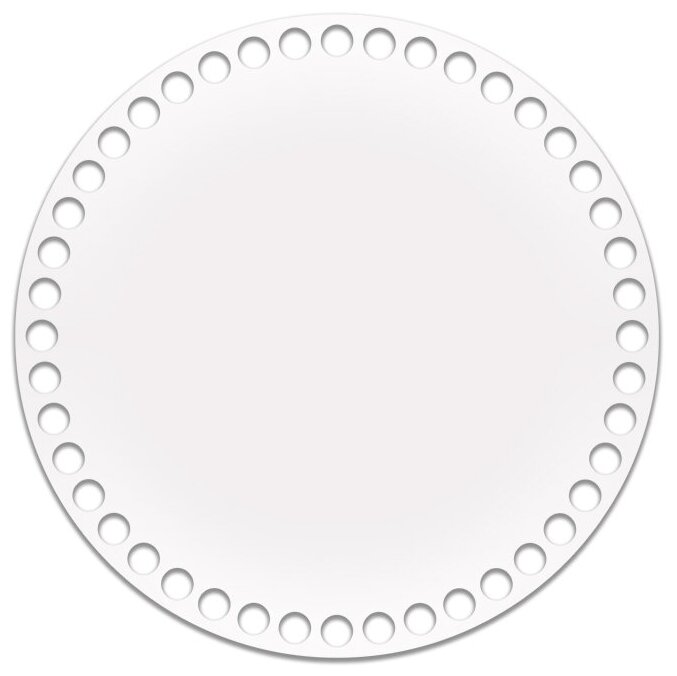 Донышко для вязания круг 18 см. Белый Акрил. (Мегасупер)