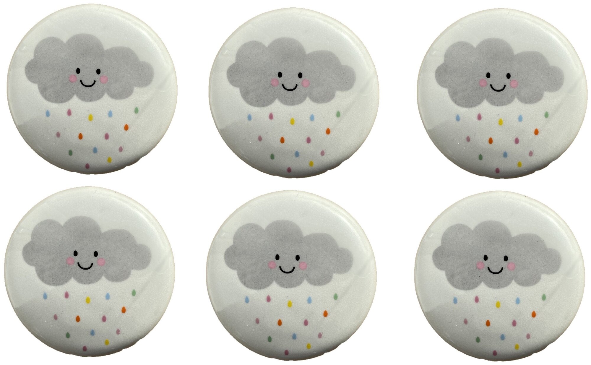 Ручки мебельные фарфоровые, ручной работы. Круглая с различными изображениями, покрытые глянцем. покрытые глазурью. 6 шт. + 6 шт. винтов