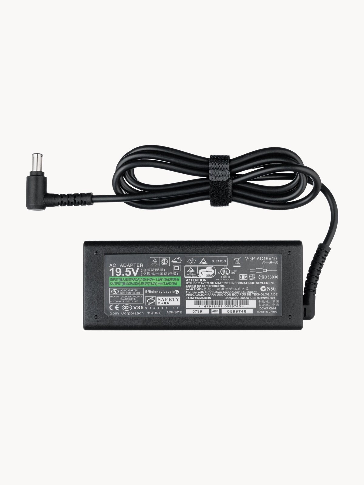Блок питания для Sony (19.5V, 3.9A) adp-75ub / vgp-ac19v33 / vgp-ac19v37 / Vaio VGN-S4 / VGN-SZ (6.5x4.4мм штекер)