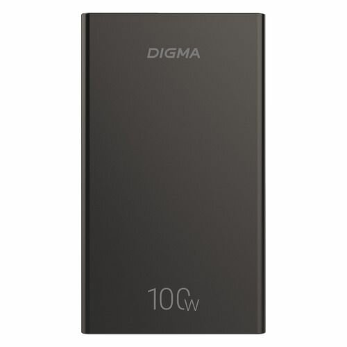 Внешний аккумулятор (Power Bank) Digma DGPD100WA, 20000мAч, черный [dgpd20a100abk]