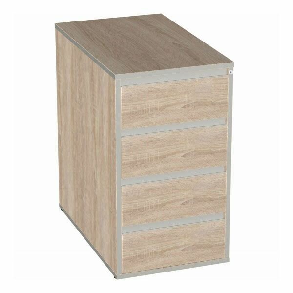 Тумба приставная с центральным замком Вита/Vita V-3.4CZ Дуб Сонома 426*700*750