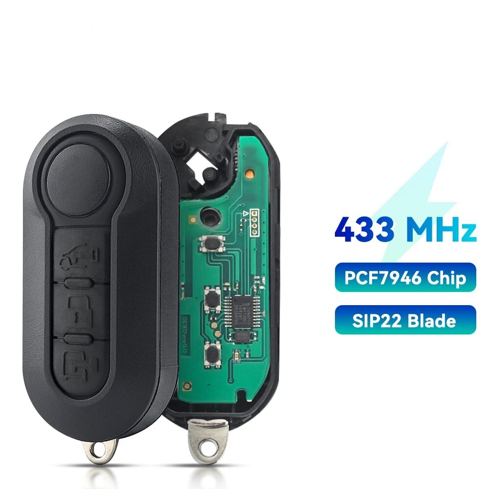 Автомобильный Дистанционный ключ Dandkey для Fiat MPV Bravo/Ducato 500 Doblo Qubo Grande Punto Citroen Jumper Peugeot Boxer 433,92 МГц чип ID46 Model 3, Marelli System