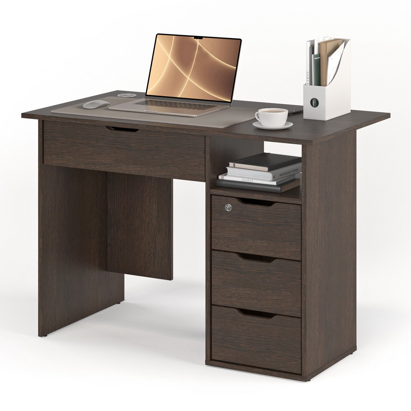 Стол письменный БАНГА-63-Я правый Венге