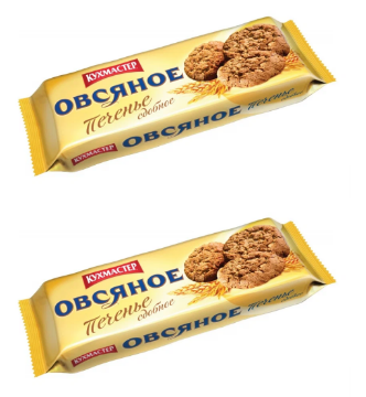 Печенье Кухмастер, Овсяное, 270 гр, 2 шт