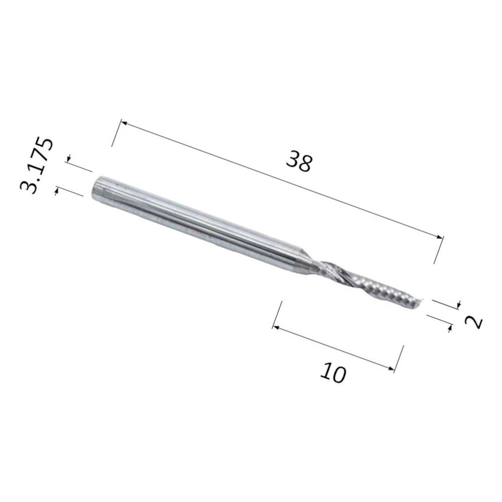 Фреза DJTOL N1LX3.210 спиральная однозаходная стружка вверх (по дереву, композиту (АКП), пластику)