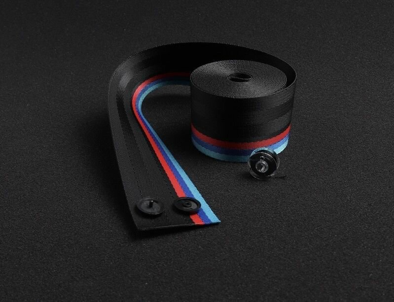 Ремни безопасности салона автомобиля/ универсальные ленты, 2шт. BMW M POWER tricolor
