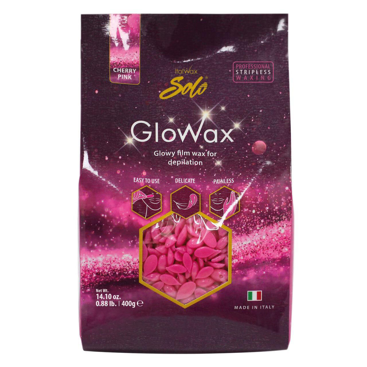 Воск пленочный Italwax Solo Glowax Вишня 400гр