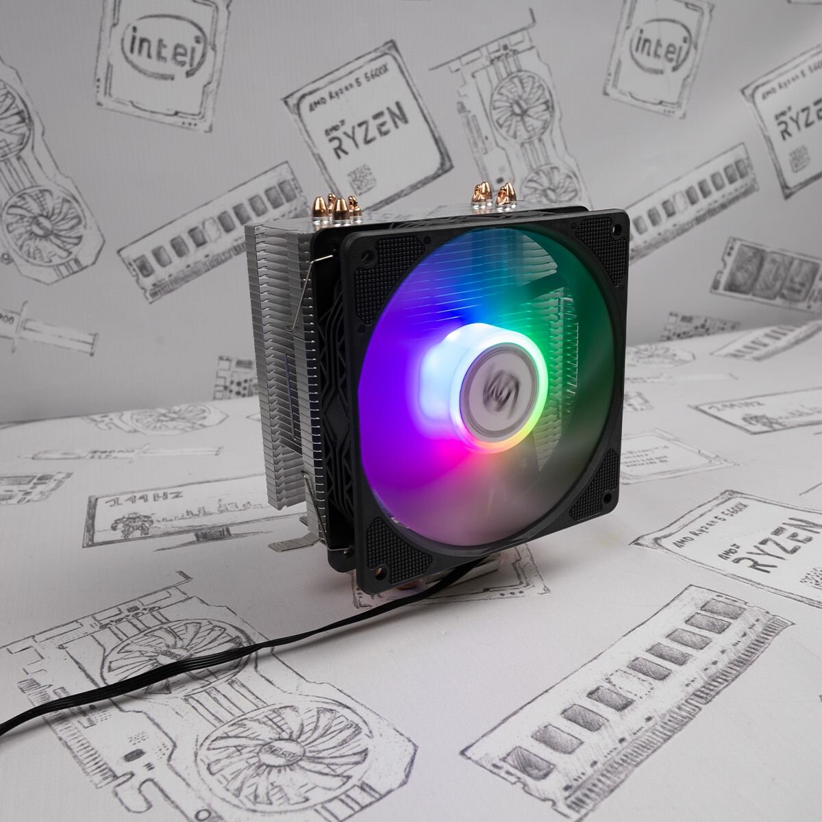 Кулер Windmaster Tower Breezy (WM-COOL-TOW-BRZ) 160Вт, 1366 / 115X / 1200 / 1700 / 2011 / 2066 / AM4