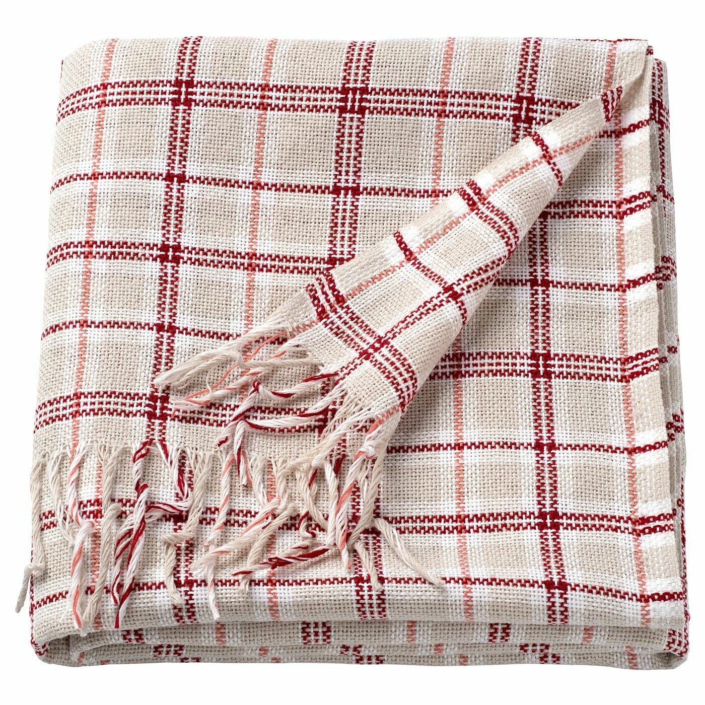 NORDHILD Плед IKEA, клетка красный 130x180 см (30469086)