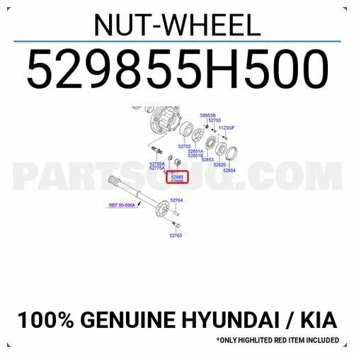 Гайка колесная Hyundai-Kia 529855H500