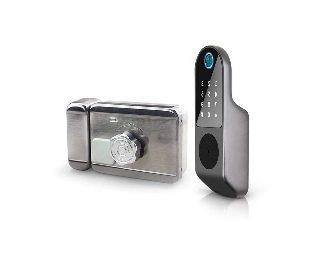 HD ком Туйя-WiFi Mod: СЛ-8.1.2 (P31041IB) - биометрический умный Wi-Fi кодовый замок с цифрами на дверь - цифровой код доступа, карта RFID