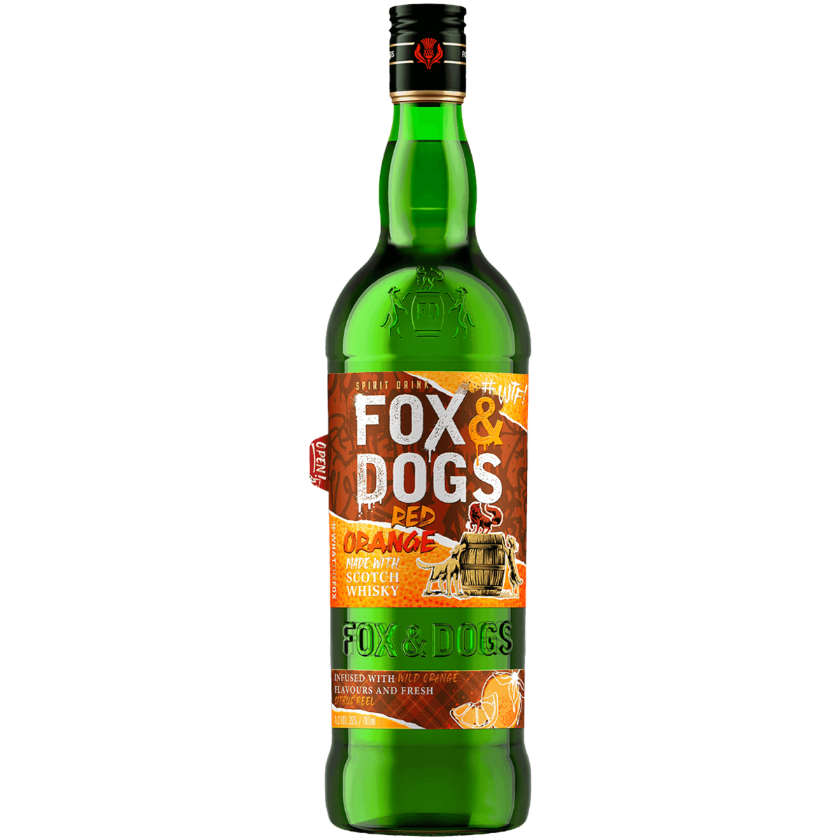 Настойка "Fox & Dogs" Red Orange, на основе виски, 0,7 л, 35%