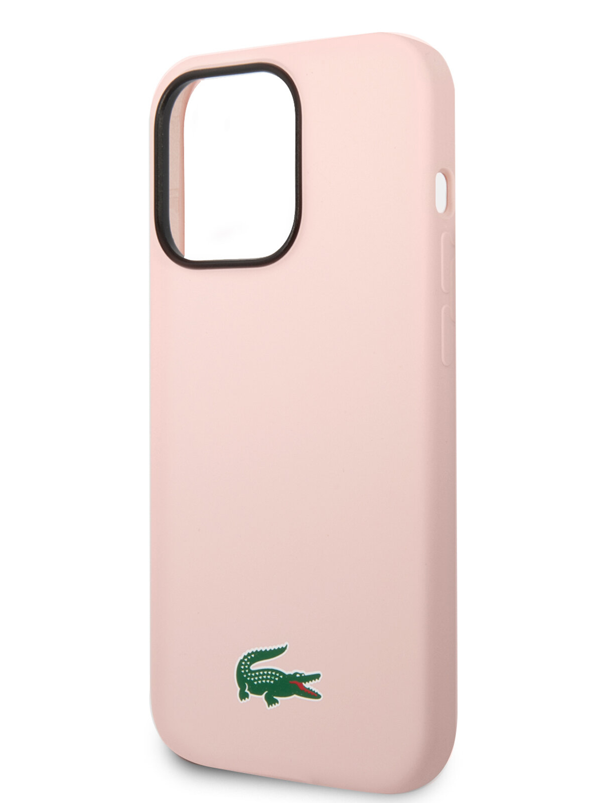 Lacoste для iPhone 14 Pro чехол Liquid silicone Croc Logo Hard Pink