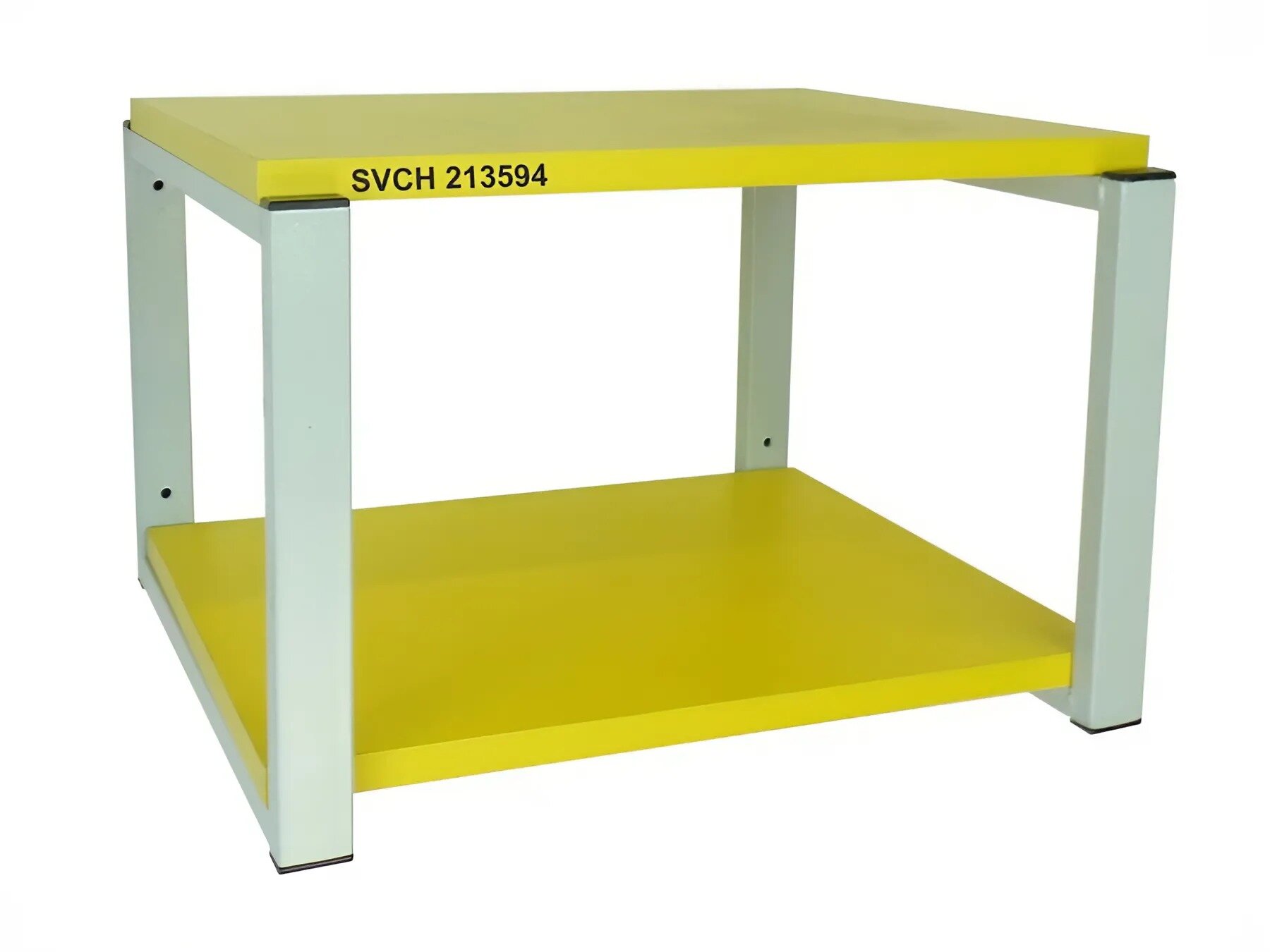 Полка для микроволновки GARROSS "SIBERIA 213594", две полки 30х40 см, высота 27 см, каркас серый, цвет полок жёлтый