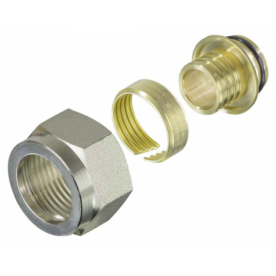 Комплект резьбозажиного соединения (Евроконус) IVR 16/2mm*3/4"EK (Италия) 3 штуки