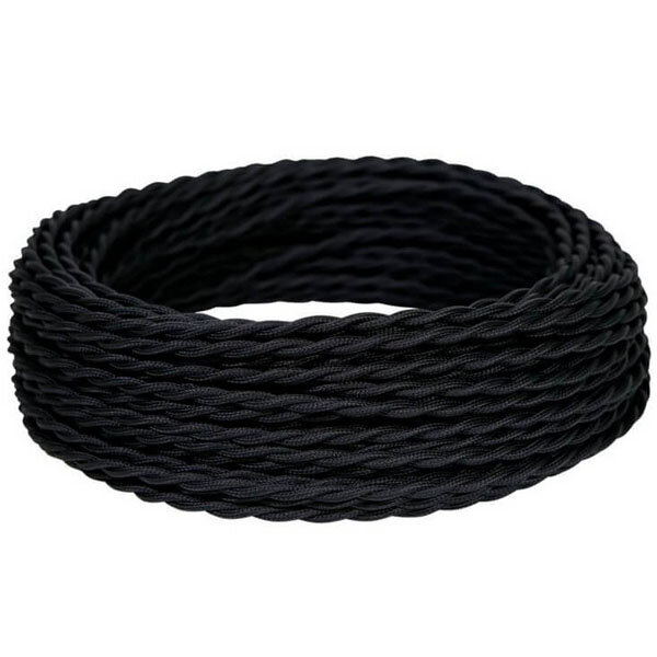 Провод ретро витой МезонинЪ 2х2,5 мм2 черный (10 м)