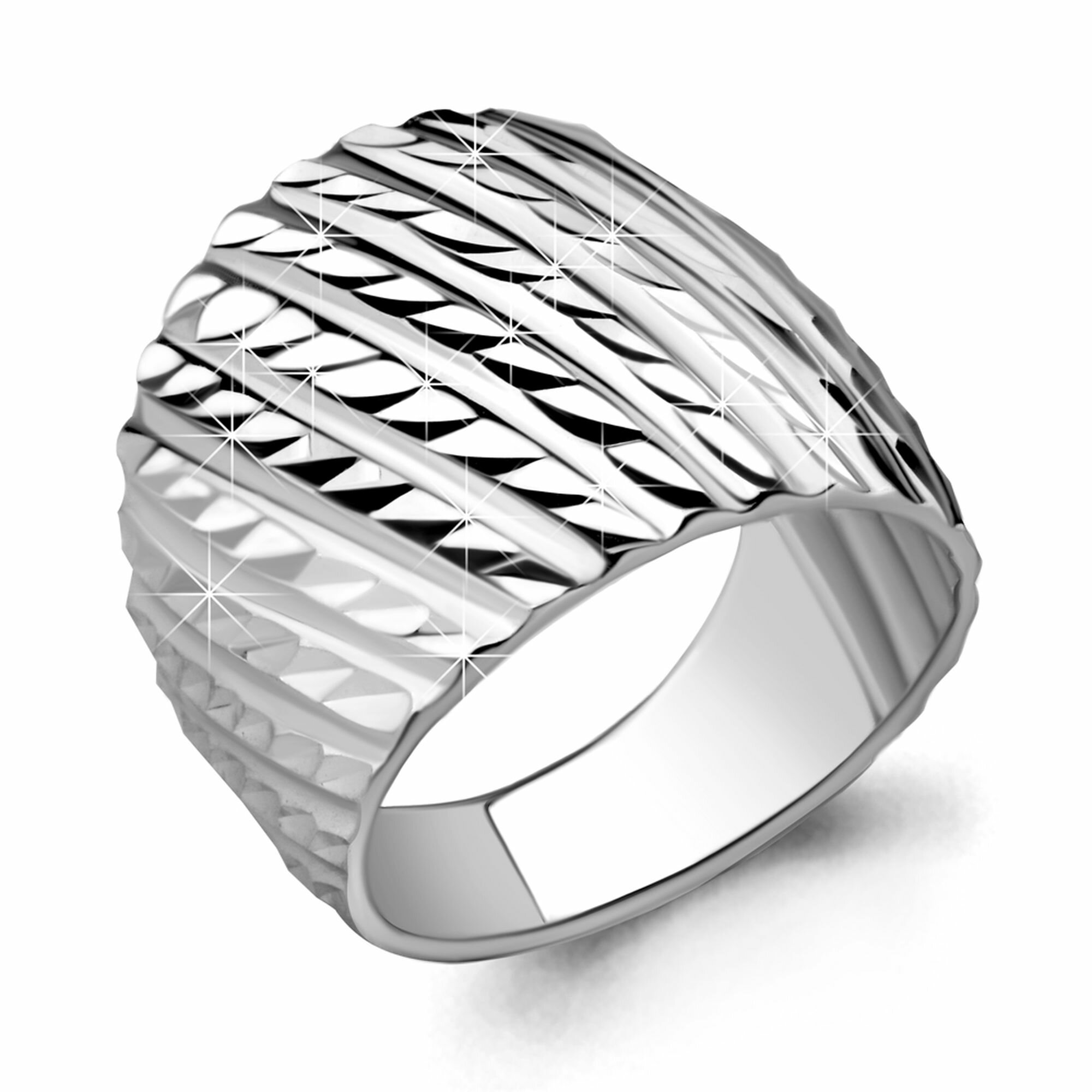 Кольцо, серебро, 925 проба, родирование