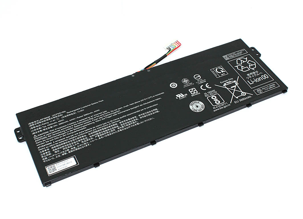 Аккумулятор для ноутбука Acer Chromebook C721 (AP18K4K) 11.4V 4200mAh