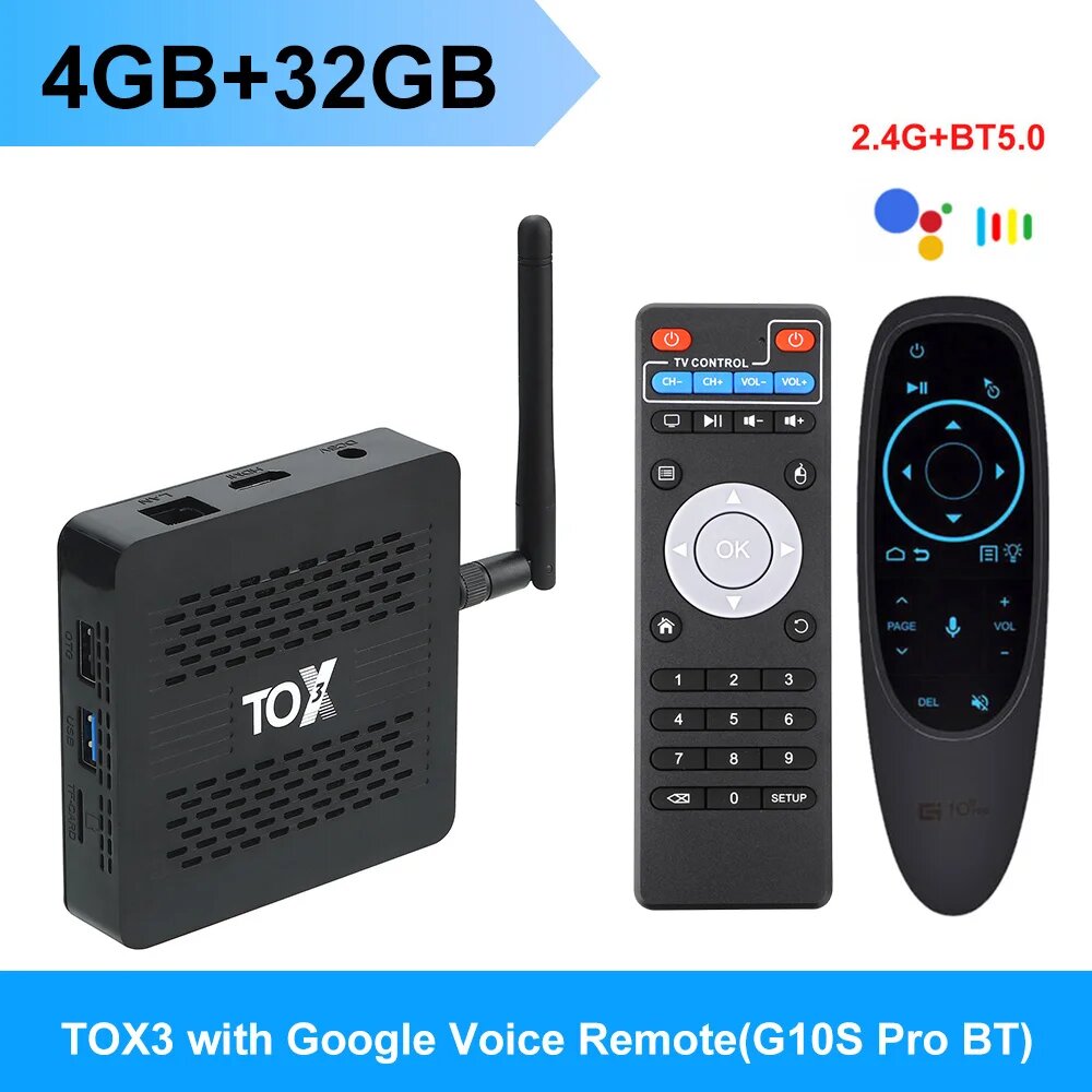 TOX3 Smart TV Box 4GB/32GB с пультом G10S BT