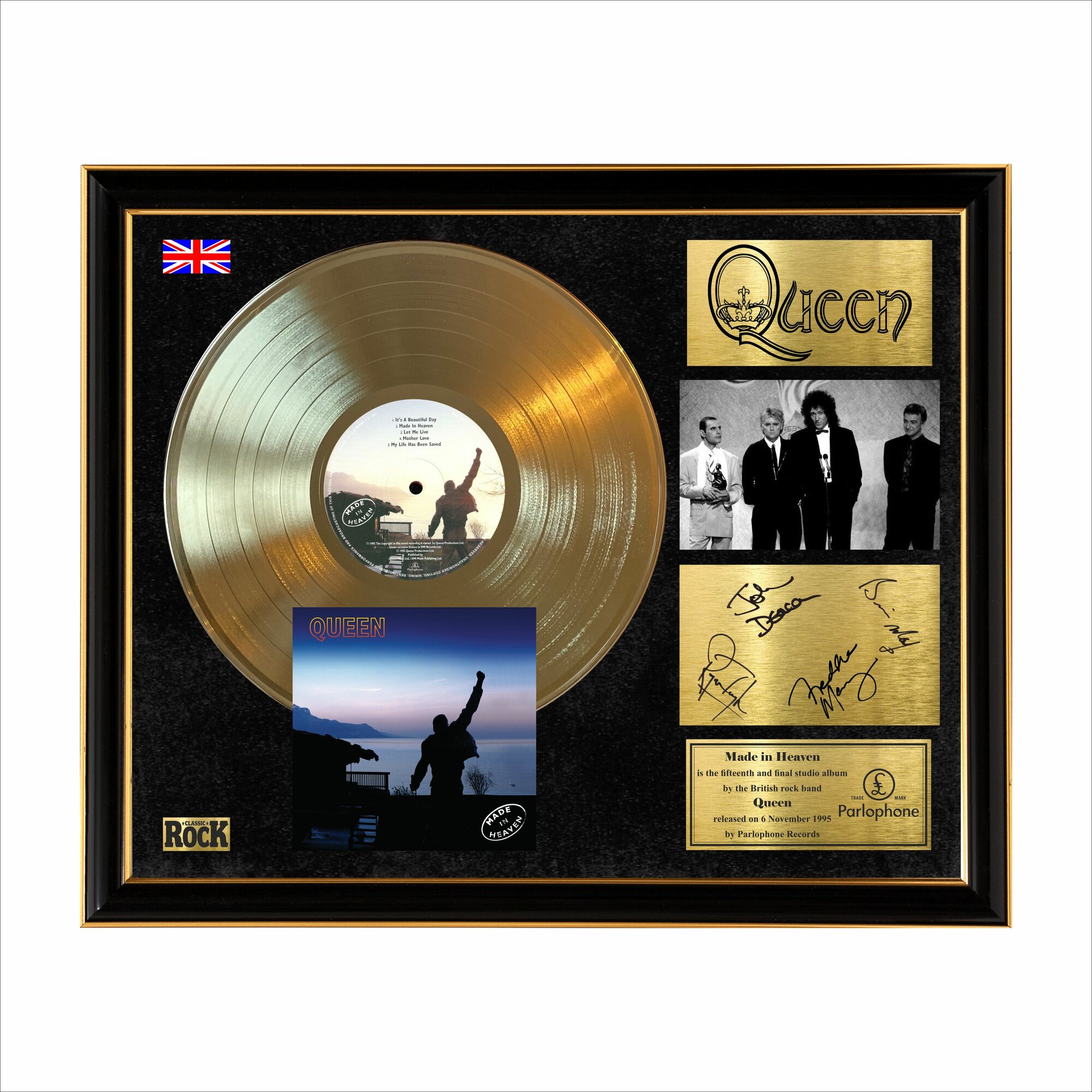Картина в рамке с пластинкой Queen
