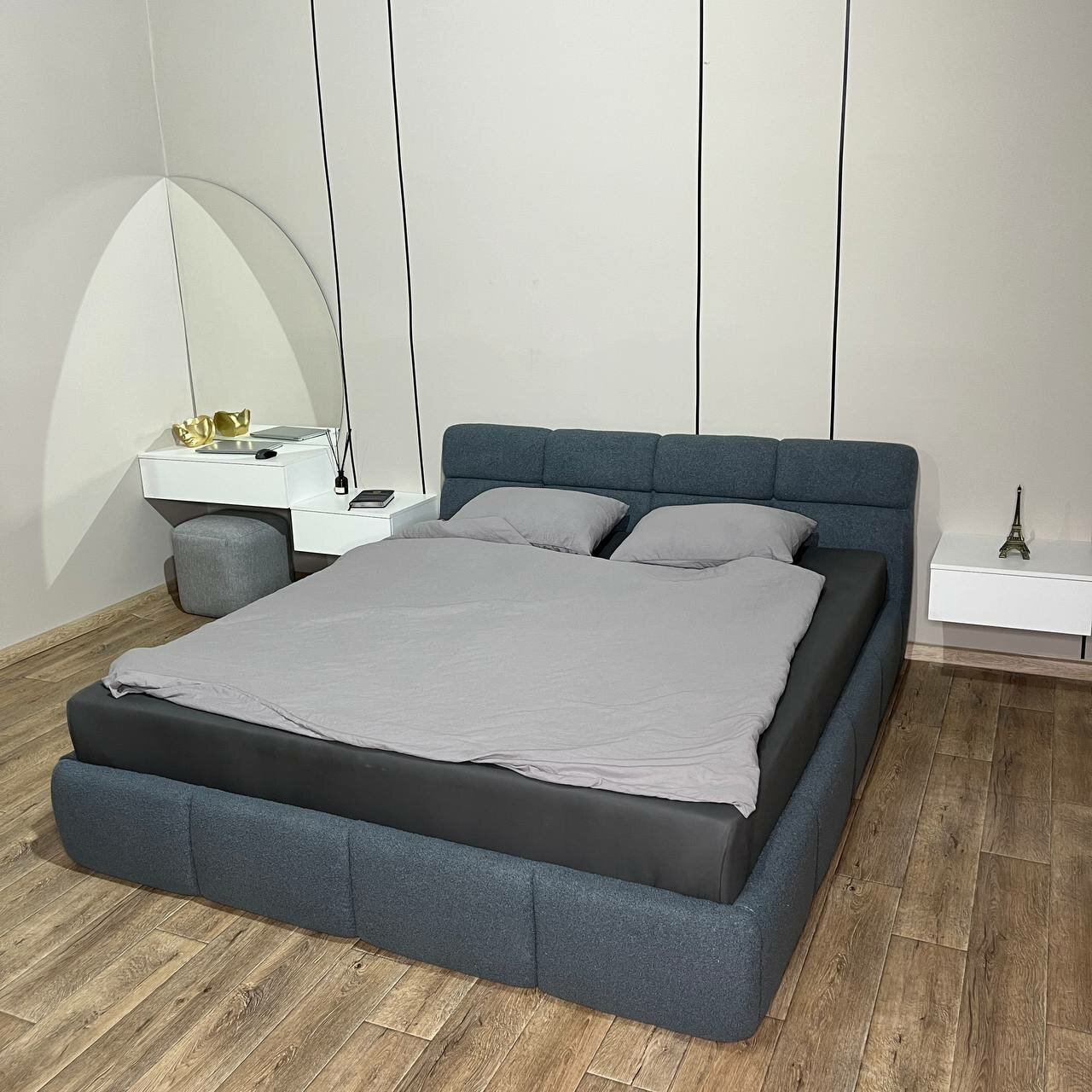 Кровать VIERO Анталия , разборная, мягкое изголовье, 140х200 см, с ортопедическим основанием, без подъемного механизма