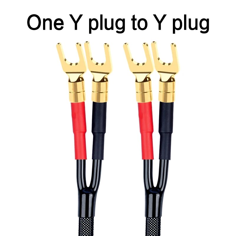 DIYLIVE HiFi кабель для колонок 5N OFC Y-plug, 1 м