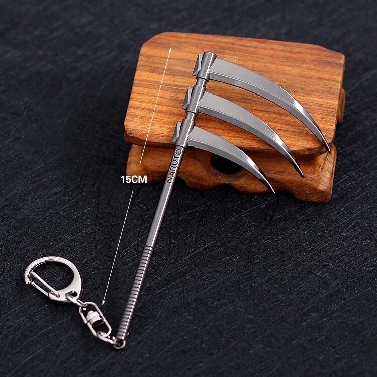 Naruto Коса-смерть Keychain 15см, Коричневый