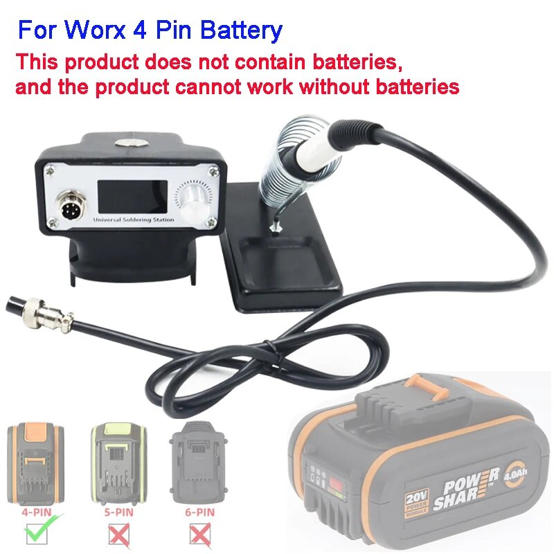 Паяльник Worx 4 Pin Battery, 70 Вт