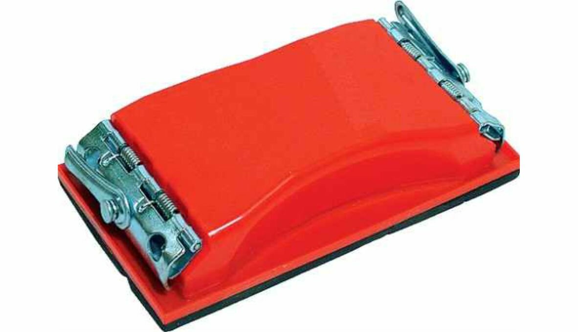 Брусок для шлифования 165х85 мм пластиковый с зажимами