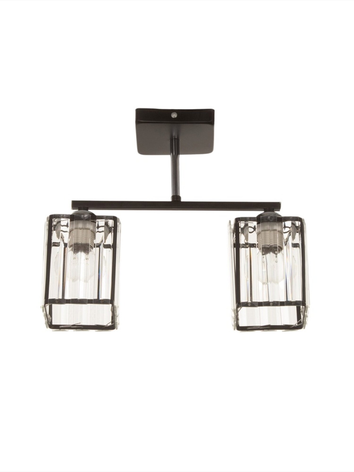 Люстра BayerLux 6591191/2, E27, 40 Вт, IP20, 2 лампы, 42 х 12 х 24 см, черная