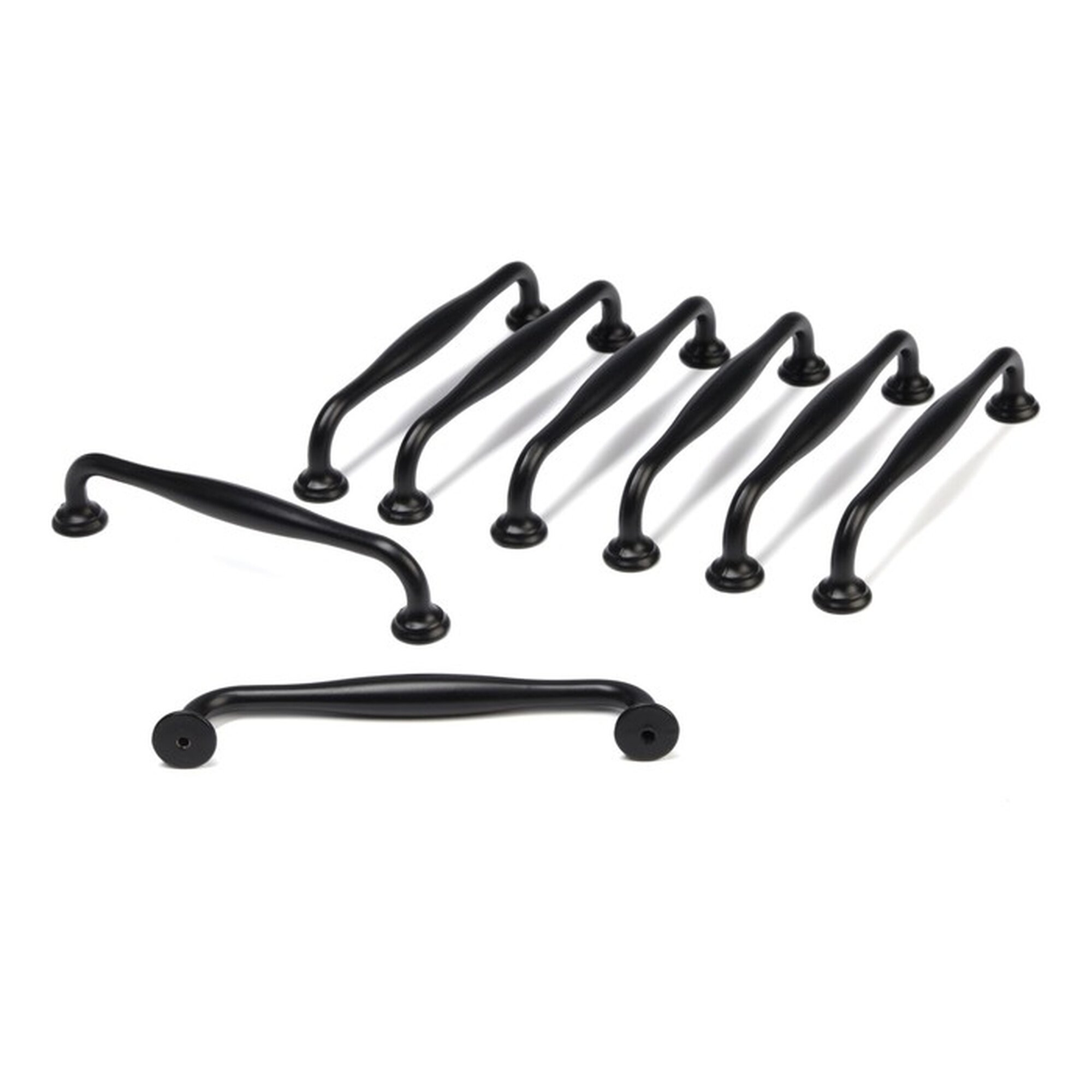 Ручка-скоба Тундра WAVE PC173BL, металл, 128 мм, 8 шт, черная