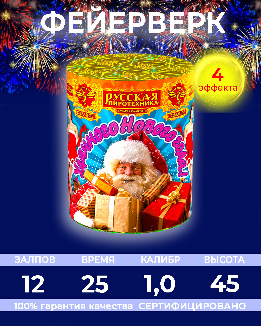 Фейерверк Русская пиротехника Удачного нового года!
