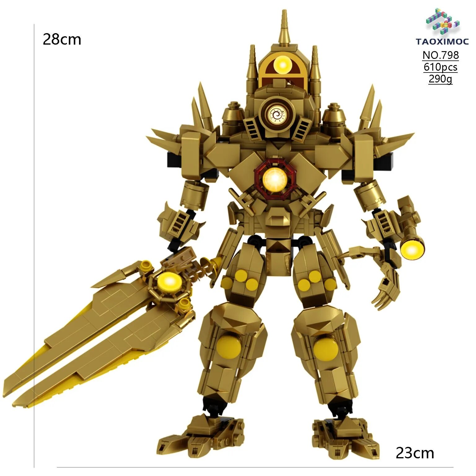 Фигурок Конструктора, скибиди туалет(Skibidi Toilet) , совместимы с легo конструкторами /Transformers Titan Clock Man 28см,610PCS-пакет/TAOXI798