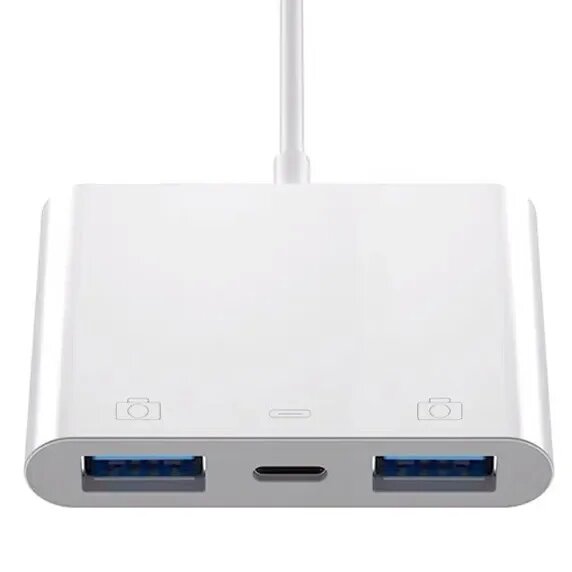 Адаптер Lightning/USB OTG для IPhone, мыши, клавиатуры, зарядки U-диска, камеры 1 To 3