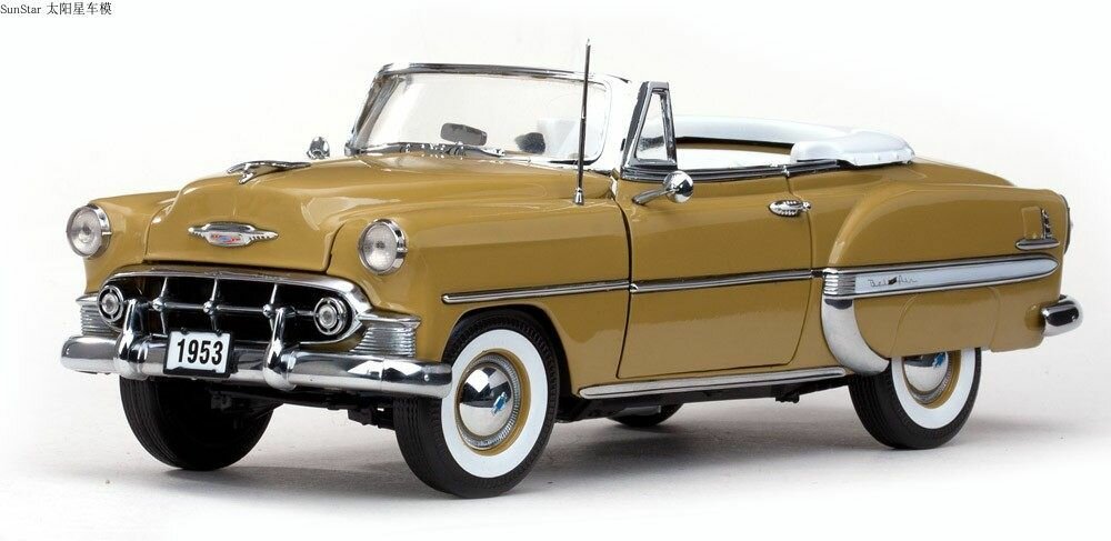 Модель автомобиля SunStar в масштабе 1:18: Chevrolet Corvette Bel Air Hardtop Coupe 1953 года
