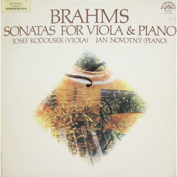 Винтажная виниловая пластинка BRAHMS - SONATAS FOR VIOLA & PIANO (JOSEF KODOUSEK, JAN NOVOTNY)