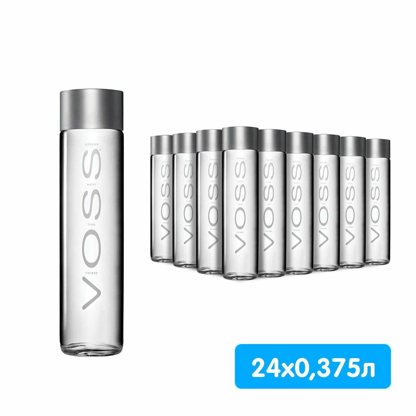 Минеральная вода "Voss" 0,375л *24шт, негазированная, стекло