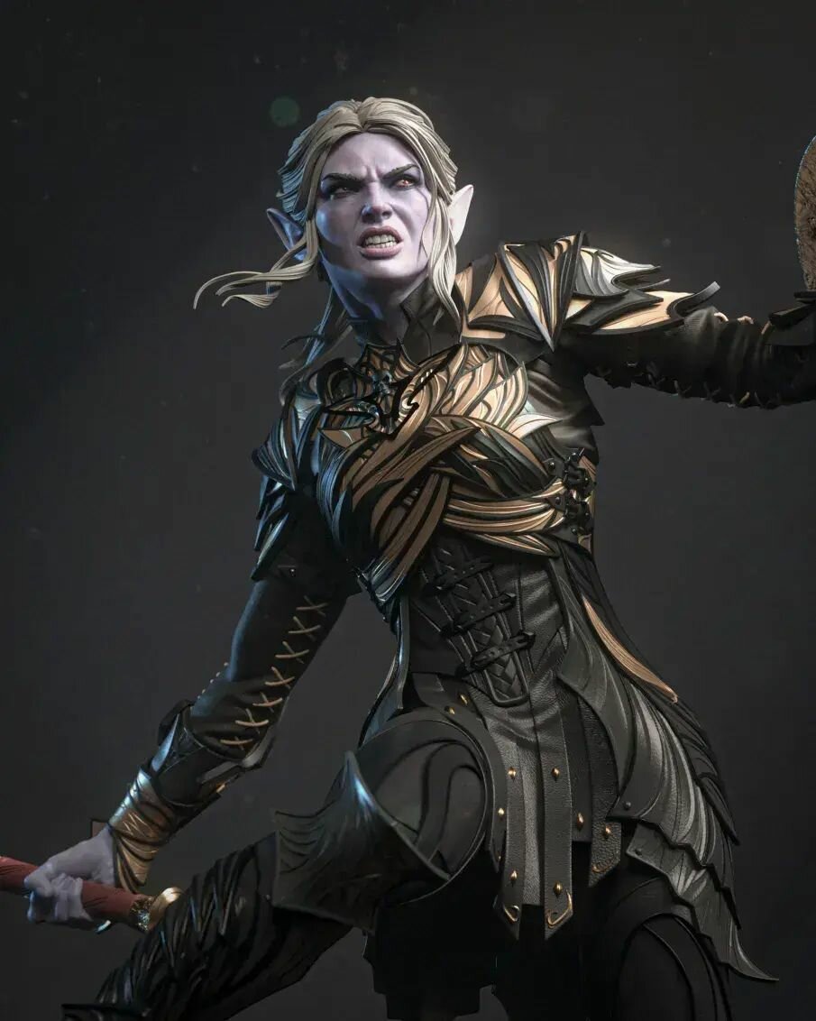 Сборная модель Minthara-Baldurs Gate 3 (Baldur's Gate), 318мм, 1/6 для покраски
