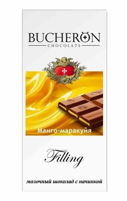 BUCHERON Шоколад молочный Filling Манго-Маракуйя, 85 г/