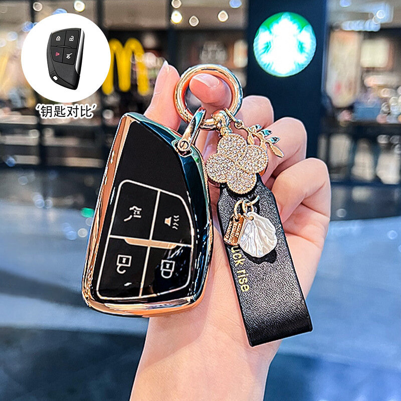 Ключевой брелок-чехол Buick Business Black French Lucky Strap для 2023 модельного ряда Encore Plus/S/GS