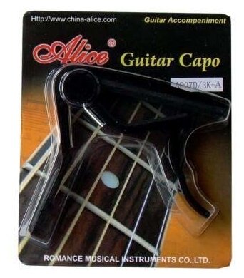 Каподастр для акустической гитары ALICE A007D BK-A